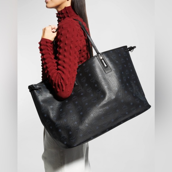 MCM | Bags | Mcm Liz Large Reversible Visetos Shopper Tote Bag Nwot ...